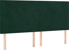 Box spring postel s matrací tmavě zelená 180x200 cm samet 3137740