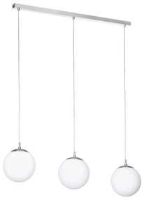 EGLO Moderní závěsné osvětlení RONDO, 3xE27, 40W, stříbrné, bílé 900395