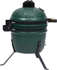 Zahradní gril a udírna 2 v 1 Kamado keramický 56 cm zelený 316094
