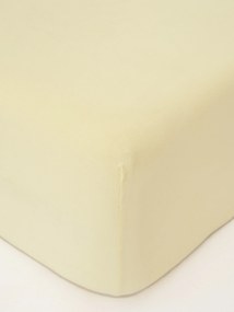 MK Lůžkoviny Jersey prostěradlo s elastanem Deluxe 120 × 200 cm – pastelově žlutá