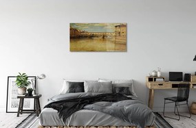Obraz na skle Italy River Mosty budovy 140x70 cm
