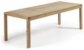 Rozkládací jídelní stůl s přídavnou deskou v dekoru dubu 100x200 cm Briva – Kave Home