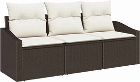 Set pohovek 3 ks Hnědá polyratan 3346578