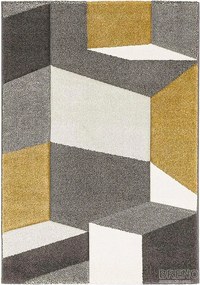 Breno Kusový koberec VEGAS HOME 12/MKM – geometrický vzor, 200x290 cm, Vícebarevné/Šedá
