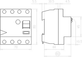 Proudový chránič EATON PF6-25/4/003-A 25A 30mA A 112930