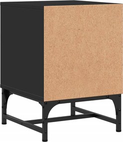 vidaXL Noční stolek se skleněnými dvířky 35 x 37 x 50 cm [836520] Barva: Černá
