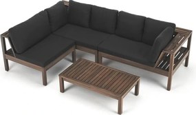 Zahradní set, akáciové dřevo, hnědá/tmavě šedá, PARAG