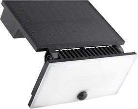 Exteriérové ​​solární nástěnné LED svítidlo Fuji, 1x LED 8w, černá, pohybový senzor