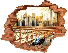 Wallmuralia Fototapeta díra na zeď 3D Brooklynský most 90x70 cm