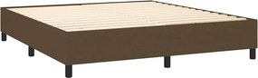 Box spring postel s matrací tmavě hnědá 160x200 cm textil 3144434