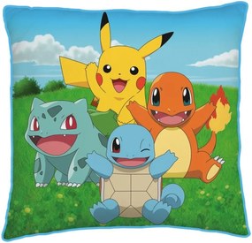 Polštář Pokémon - Kanto Starters - 40 x 40 cm