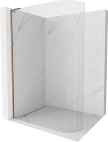 Mexen Kioto L, sprchová zástěna Walk-In 110 x 200 cm, 8mm čiré sklo, růžové zlato profil, 800-110-103-60-06