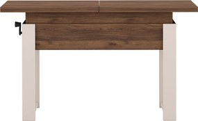 Rozkládací polohovací konferenční stolek HOGO 3v1 | 120-157x62,5-74,5x67 cm | síla horní desky 32 mm | ořech/nohy kašmír