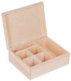 Dřevěná krabička organizér - Přírodní 25x20x9 cm