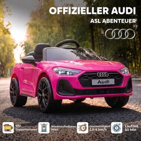 AIYAPLAY Dětské elektrické auto Audi A5L 12V dětské auto s 2,4 G dálkovým ovládáním, 2 motory, lithium baterie, měkký start, 4× pružení 370-511V90PK
