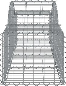Klenuté gabionové koše 14 ks 200x50x40/60 cm pozinkované železo 3146269