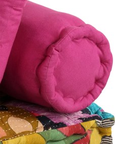 vidaXL 2místný modulární pouf textil [244985] Barva: Patchwork