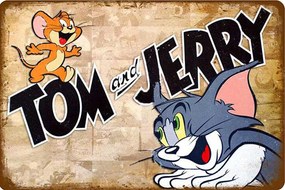 Plechová cedule Tom and Jerry Velikost: A4 (30 x 20 cm)