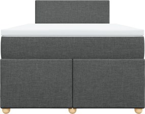 Box spring postel s matrací tmavě šedá 120x200 cm textil 3286641