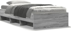 Rám postele šedý sonoma 75 x 190 cm kompozitní dřevo 3295714