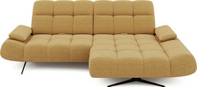 XXXLutz ROHOVÁ SEDAČKA, textil, medová, hořčicově žlutá Welnova - Sedací soupravy - 002307036001
