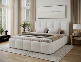 Postel Edvige + Dřevěný rám + plynový výtah + kontejner 140x200
