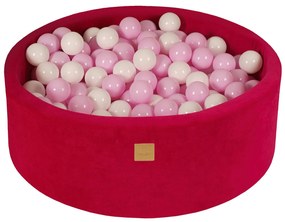Suchý bazének s míčky 90x30cm s 200 míčky, červená: bílá, růžová