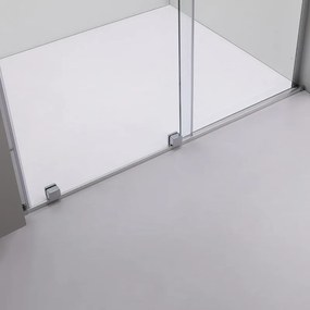 BPS-koupelny Posuvné sprchové dveře HYD-ATA 110 chrom/transparent pro instalaci do niky - bez vaničky