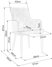Jídelní čalouněná židle RISA šedá