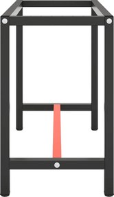 Rám pracovního stolu matně černý a červený 110 x 50 x 79 cm kov 151450