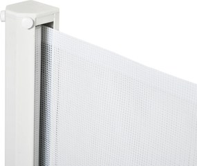 Schodišťová branka PawHut výsuvná bezpečnostní branka do dveří bezpečnostní přepážka PVC bílá 115x82,5 cm pro děti a domácí zvířata | Aosom.de