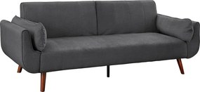 Designová rozkládací pohovka Amiyah 220 cm šedý samet