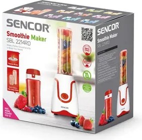 SENCOR SBL 2214RD červeno bílá / Stolní Smoothie mixér / 500W / 0.6L /