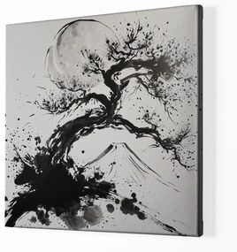 Obraz na plátně - Strom života Japonský minimalismus FeelHappy.cz Velikost obrazu: 120 x 120 cm