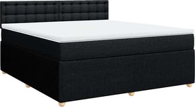 Box spring postel s matrací černá 180x200 cm textil 3289851