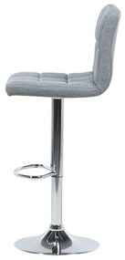 Sada 2 šedých čalouněných barových židlí MARION Beliani