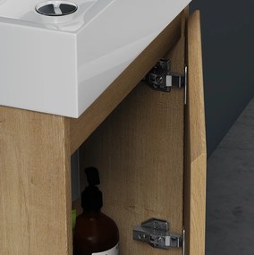 Design LED koupelnová skříňka s umyvadlem DOPORRO PISA 2 vel.45cm WHITE Barva: eiche steirling