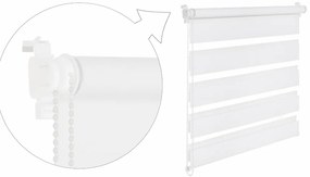 ZEBRA-SHOP Roleta DEN A NOC / MINI / PREMIUM / BÍLÁ / BH 20 Barva mechanizmu: bílá, Výška: 150, Šířka: 30