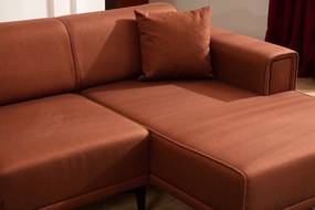 Hanah Home Rohová pohovka HORIZON červenooranžová pravá