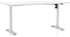 Výškově nastavitelný stůl OfficeTech A, 160 x 80 cm - bílá podnož Barva: Černá