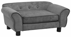 Pohovka pro psy tmavě šedá 72 x 45 x 30 cm plyš 171039