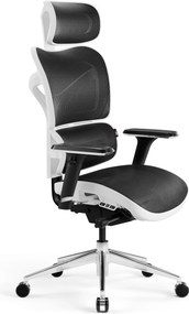 Ergonomická kancelářská židle, bílo-černá: Diablo V-Commander