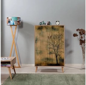 Dřevěná skříň Ananias Tree, výška 127 cm