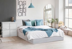 Postel SOFIA 180 x 200 cm, bílá Matrace: Matrace Coco Maxi 20 cm, Rošt: S laťkovým roštem
