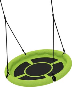 AIYAPLAY Hnízdo Houpačka Ø98 cm Výškově Nastavitelná Zahradní Houpačka Nosnost až 150 kg Odolná a Voděodolná Závěsná Houpačka Dětská Houpačka Venkovní