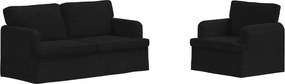 Set pohovek 2 ks Černá textil 3407562