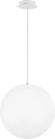 FAN I-GECO-SFERA-S40 Závěsné venkovní svítidlo Geco, bílá, 1 x E27, IP65, výška 150cm - FANEUROPE