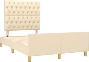 Rám postele bez matrací krémově 120x190 cm textil 3270539