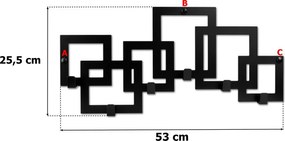 Nástěnný věšák KARDUS černý