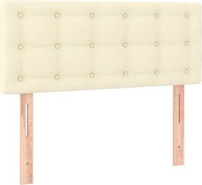 Box spring postel s matrací krémová 100x200 cm umělá kůže 3141109